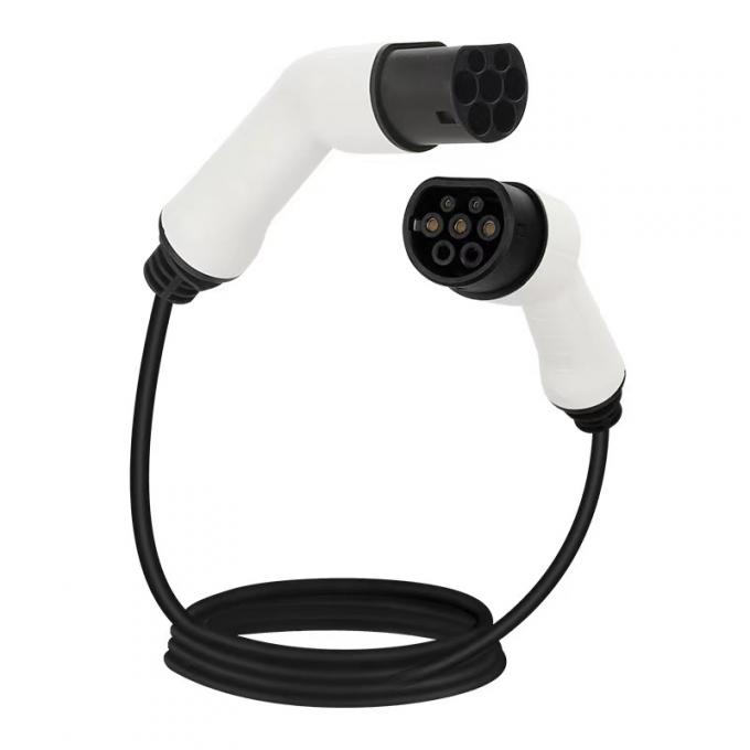 Type 2 To Type 2 EV Charging Cable 32A 22kW 7KW 1 / 3 Phase EV Charging ...