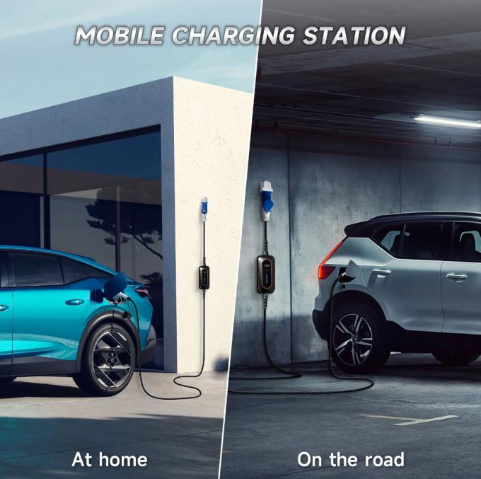 Mobile 16A 32A Single Phase EV Charger Type 2 Type 1 GBT EVSE Charging ...