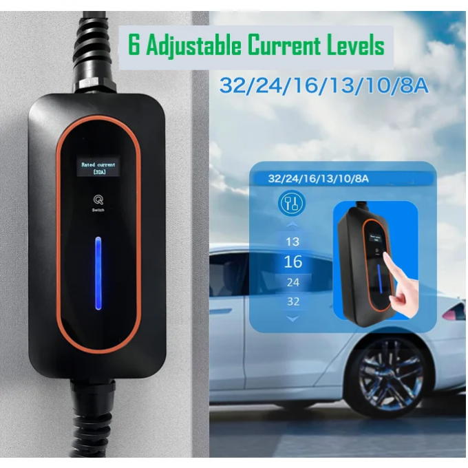 3.6KW 16A Type 2 EV Charger Portable Single Phase Electric Car Charger ...