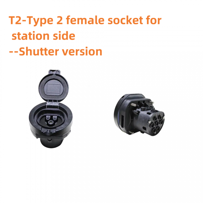 16A 32A 250V Type 2 EV AC Charging Inlet/Socket With Shutter Obturator ...