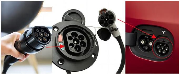 Type 2 Male EV Socket EV Inlet Electric Car Side Socket 11kW 22kW ...