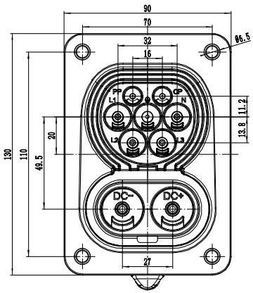 CCS Combo 2 DC Fast Charging Connector 80A 150A 200A 300A 1000V IEC ...