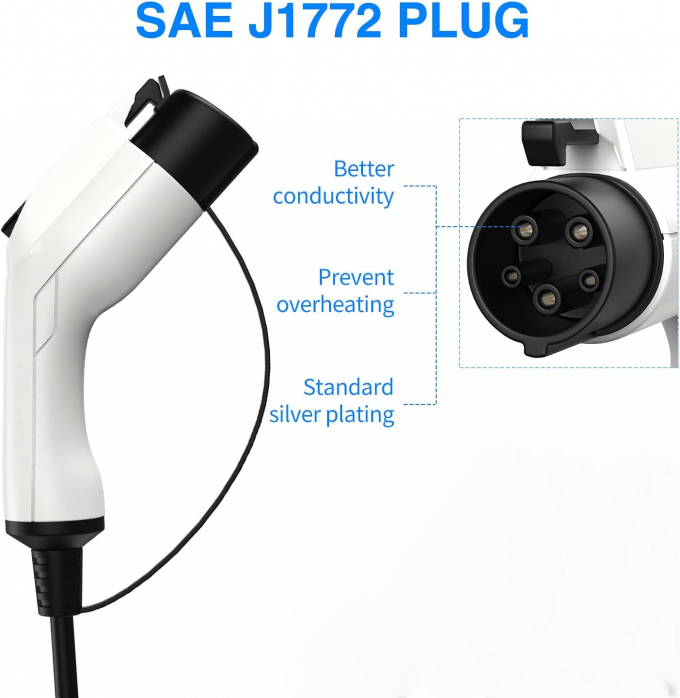 Type 2 To Type 1 Mode 3 EV Charging Cable IEC 62196-2 To SAE J1772 EV ...