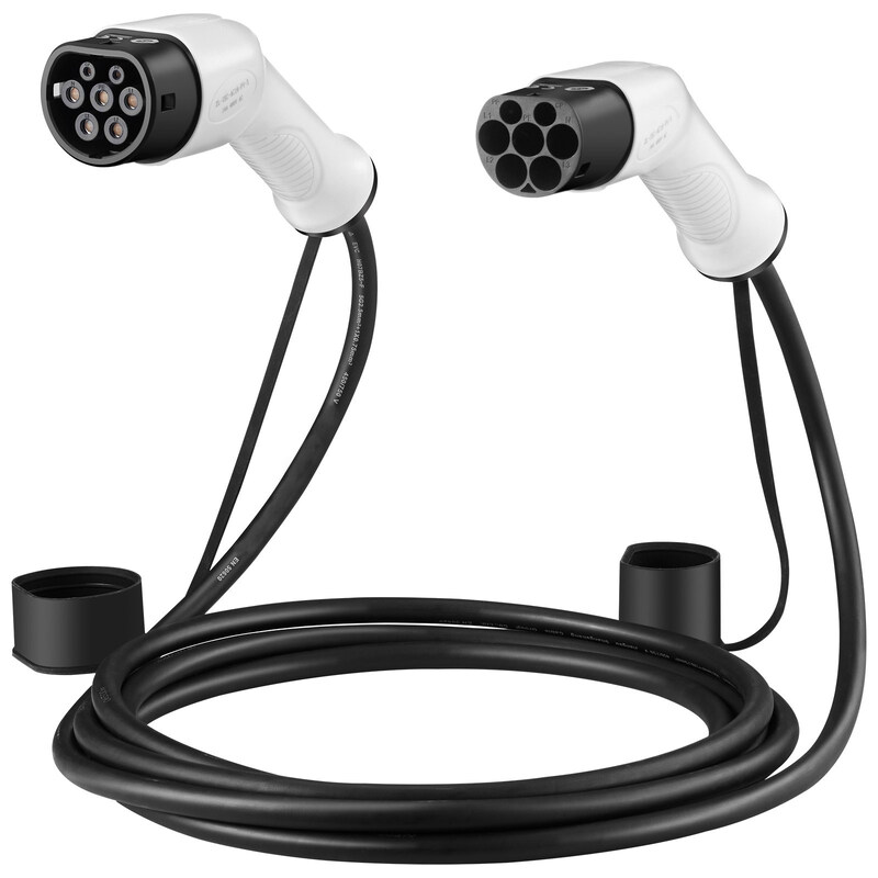 16A 11KW Electric Vehicle Charging Cable IEC 62196 AC Type 2 To Type 2 ...