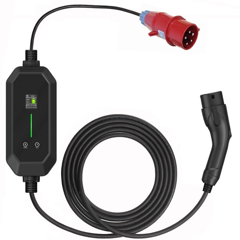 22kw 32A 3 Phase Portable EV Charger Type 2 380V Electric Car Charging ...