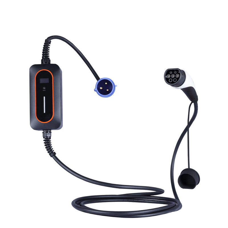 7KW 1 Phase EV Charger Type 2 / Type 1 / GBT 16A / 32A Mobile EVSE ...