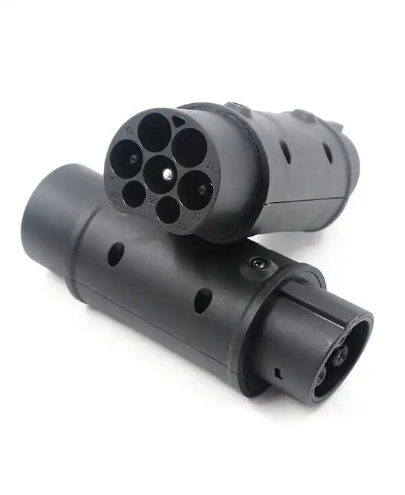 32A Single Phase EVSE Adapter Type 2 To Type 1 J1772 To IEC62196 Adapter