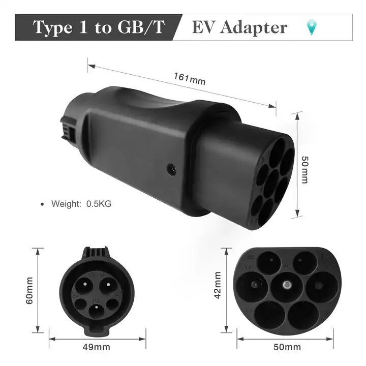 32A 250V SAE J1772 To GBT EVSE Adapter Type 1 To GBT Adapter EV Charger ...