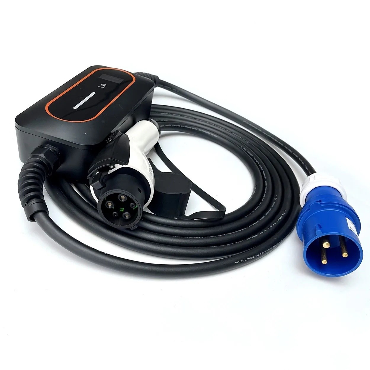 SAE J1772 Type 1 EV Charger Blue CEE Plug 7Kw 32A Portable EV Charger