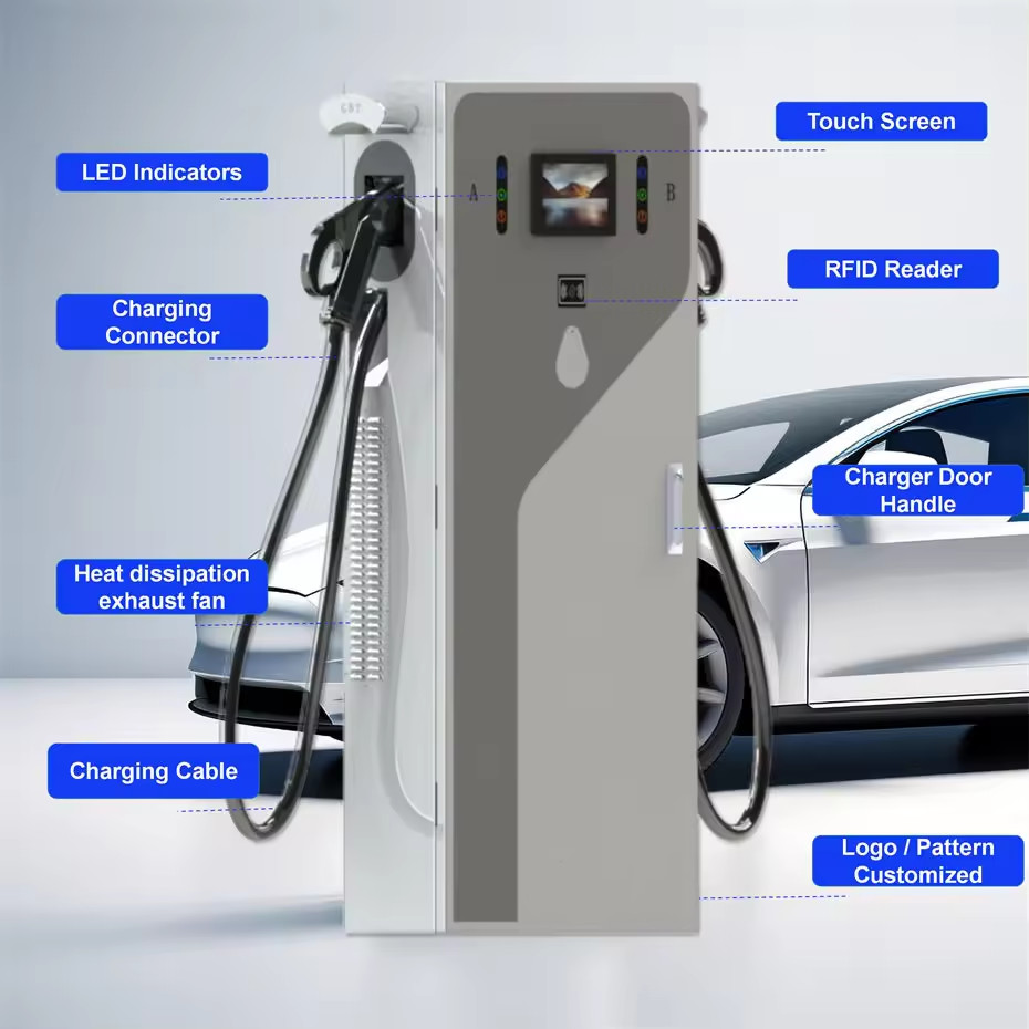 20kw 30kw 40kw 60kw 380V OCPP1.6J Station Dc Fast Electric Car Charger ...