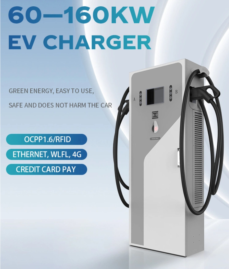DC EV Charger 60kW 120kW 160kW with OCPP 1.6J Ccs1 Ccs2 Chademo Gbt Ev DC Fast Charging Station ...