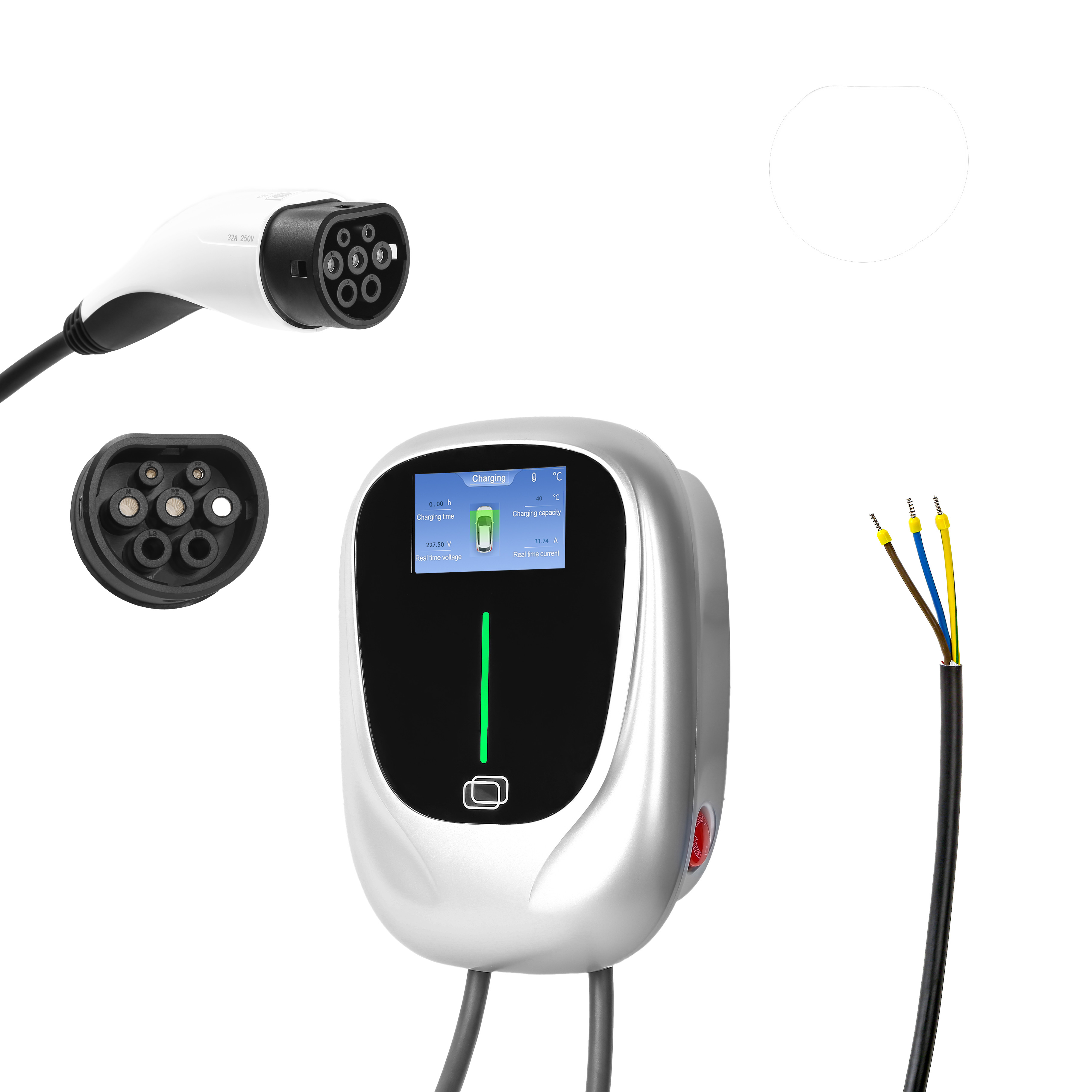 Smart Home Wall-mount EV Charging Station 7KW 11kW 22kW Type 1 Type 2 ...