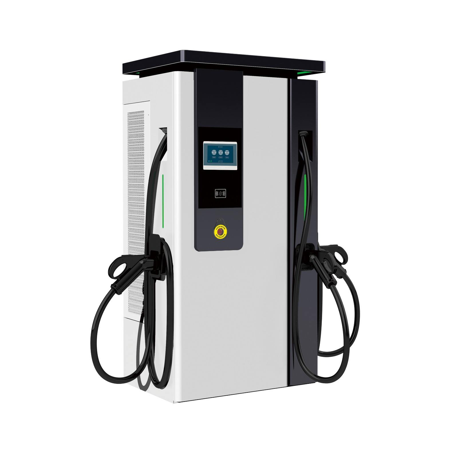 High-Power 100KW EV Charger Three Charging Handles GBT/CCS/CHAdeMO 100% ...