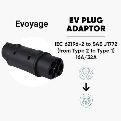 EVSE Adaptor 16A 32A Electric Vehicle Car EV Charger Connector Type 1 ...