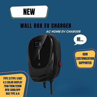 7KW Home Ues Electric Vehicle Point AC EV Wall Box With Station ...
